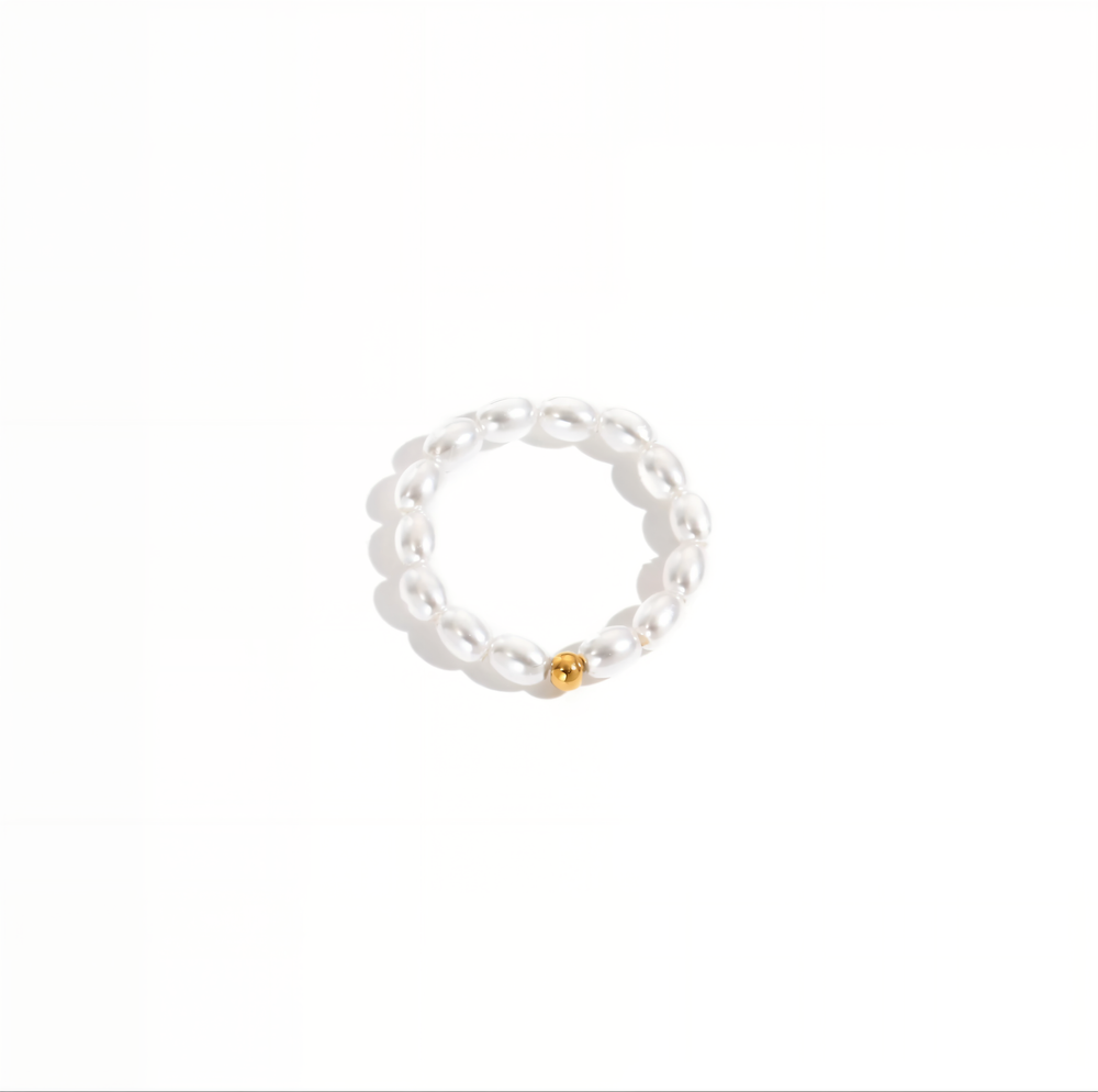 Piper Pearl Stacking Ring – Waterproof Hypoallergenic Ring | Adorneum